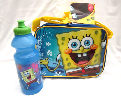 Spongebob Squarepants Smiling 9.5" Insulated Lunch Bag Lunchbox&18oz ...