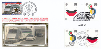 Entente Cordiale Channel Tunnel Carried GB France Benham FDC 2004 ...