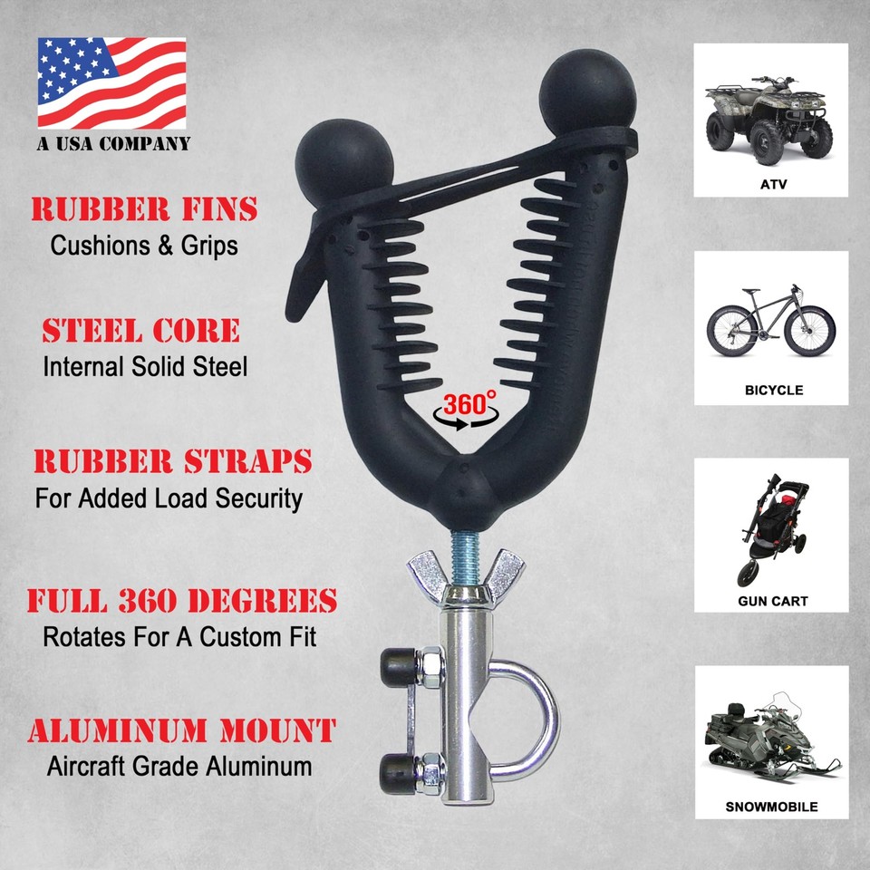 Gun Rack Bow Shotgun Rifle Holder for ATVs Four Wheeler Stroller Buggy ...