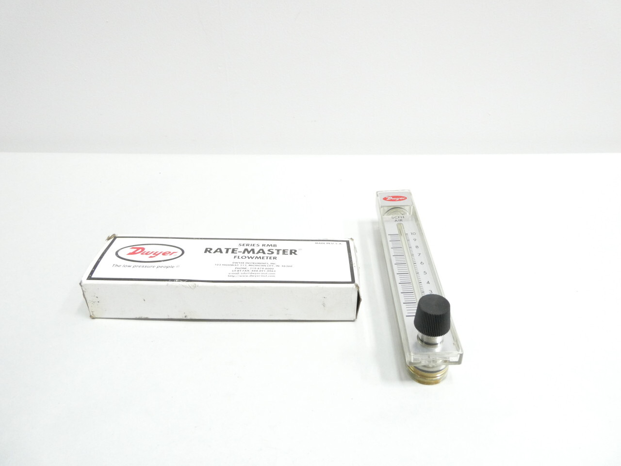 Dwyer RMB-50-SSV Rate-master Variable Area Flow Meter 1-10scfh 1/4in ...