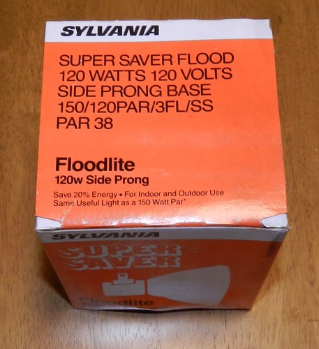 Sylvania PAR38 Side Prong Flood Light 120 Watts 150/120PAR/3FL/SS for ...