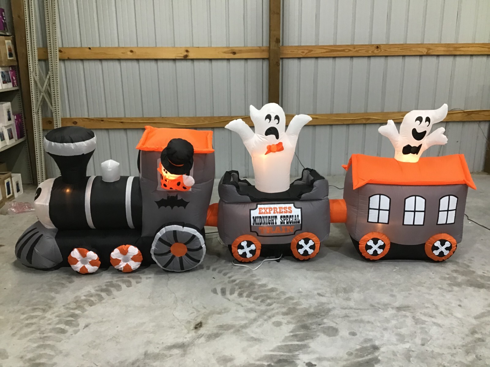 12ft Gemmy Airblown Inflatable Prototype Halloween Skull Train #227921 ...