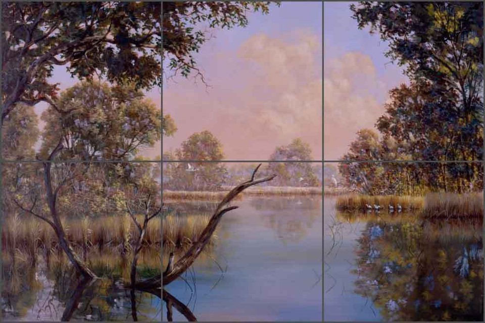 Landscape Tile Backsplash Binks Lodge Art Art Ceramic Mural REB003 | eBay