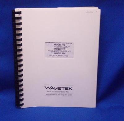 Manuals & Books - Wavetek Model