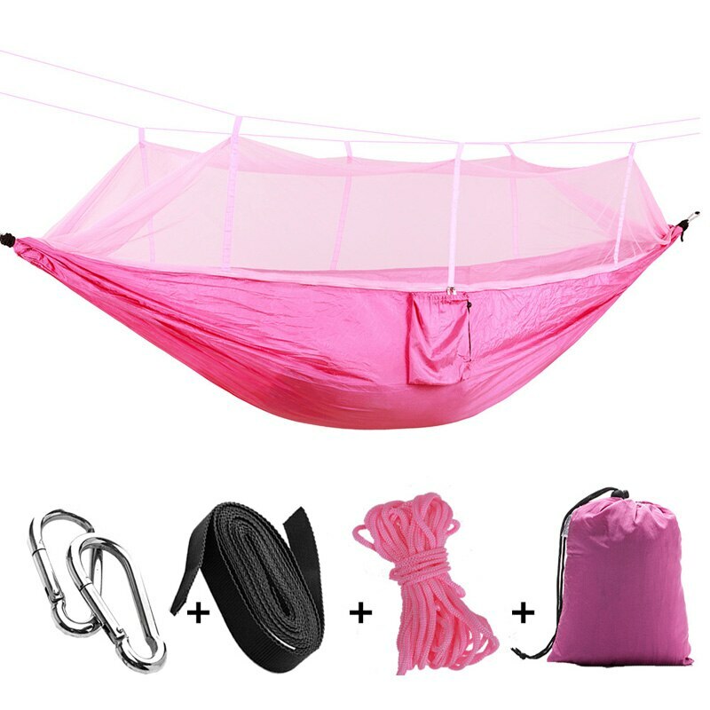Portable Hammock With Mosquito Net Outdoor Strength Hanging Bed ...