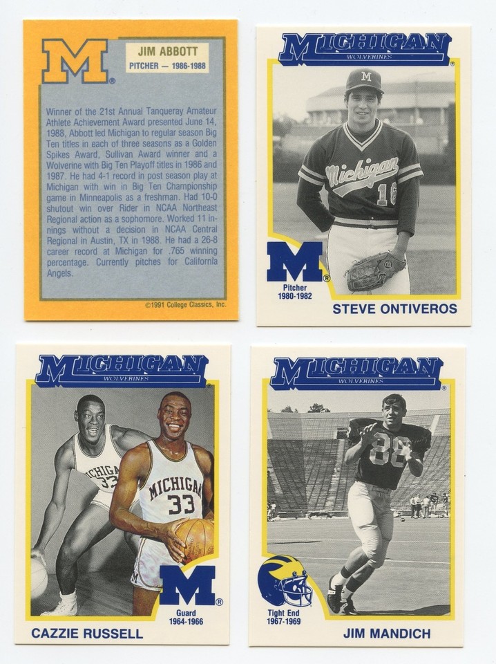 1991 Michigan All-Time Greats Set of 56 Cards: Gerald Ford, Hirsch ...