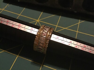 Seta Sterling Silver Bronze Eternity Gold Vermeil Wide Ring Band Sz 11 ...