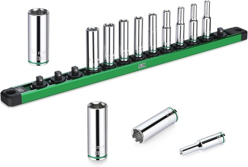 SK 1/4"" Drive Socket Set, Deep Metric Sockets, 13-Piece 4-14mm ...