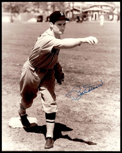 Bobby Doerr Autographed 8x10 B & W Photo Boston Red Sox Sepia Hall of ...