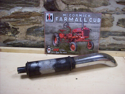 Farmall Cub International muffler with custom chrome tip turned chrome ...