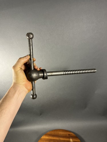 Antique C. Parker, Meriden CT - Bench Vise Screw/handle. Acme. | eBay