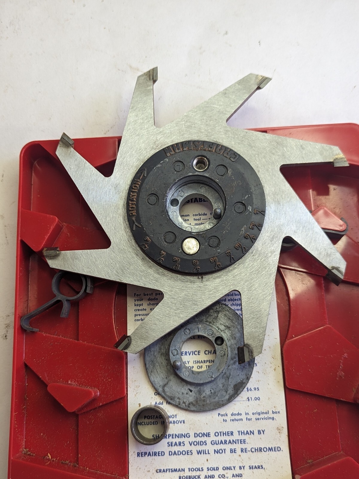 Craftsman 7" Adjustable Carbide Tipped Dado Blade #720.3267 for sale ...