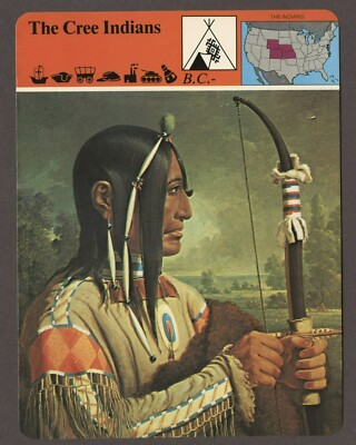 The Cree Indians Story of America Native American Indian History Card ...