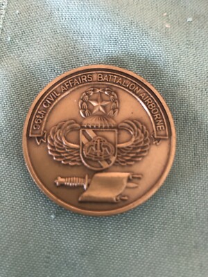 US Army 96th Civil Affairs Battalion Airborne Challenge Coin M-3 | eBay