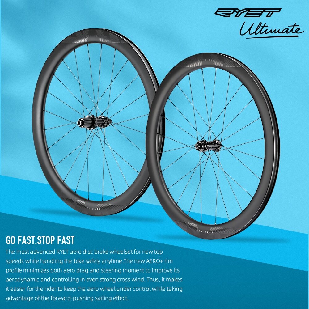 Disc Brake Road Carbon Rim Ceramic Wheels Tubless Clincher Wheelsets ...