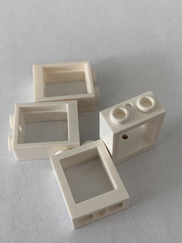 LEGO Parts 60592 (4pcs) FRAME WINDOWS 1x2x2 FLAT FRONT Choose Color | eBay