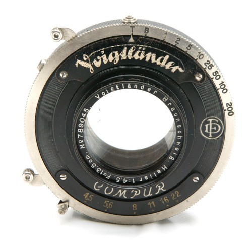 Vintage Legendary Voigtlander Heliar Portrait Lens 4.5/13.5cm In Compur ...