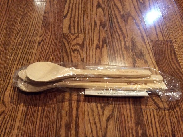 Pampered Chef Bamboo Spoon Set of 3 #1672 for sale online | eBay