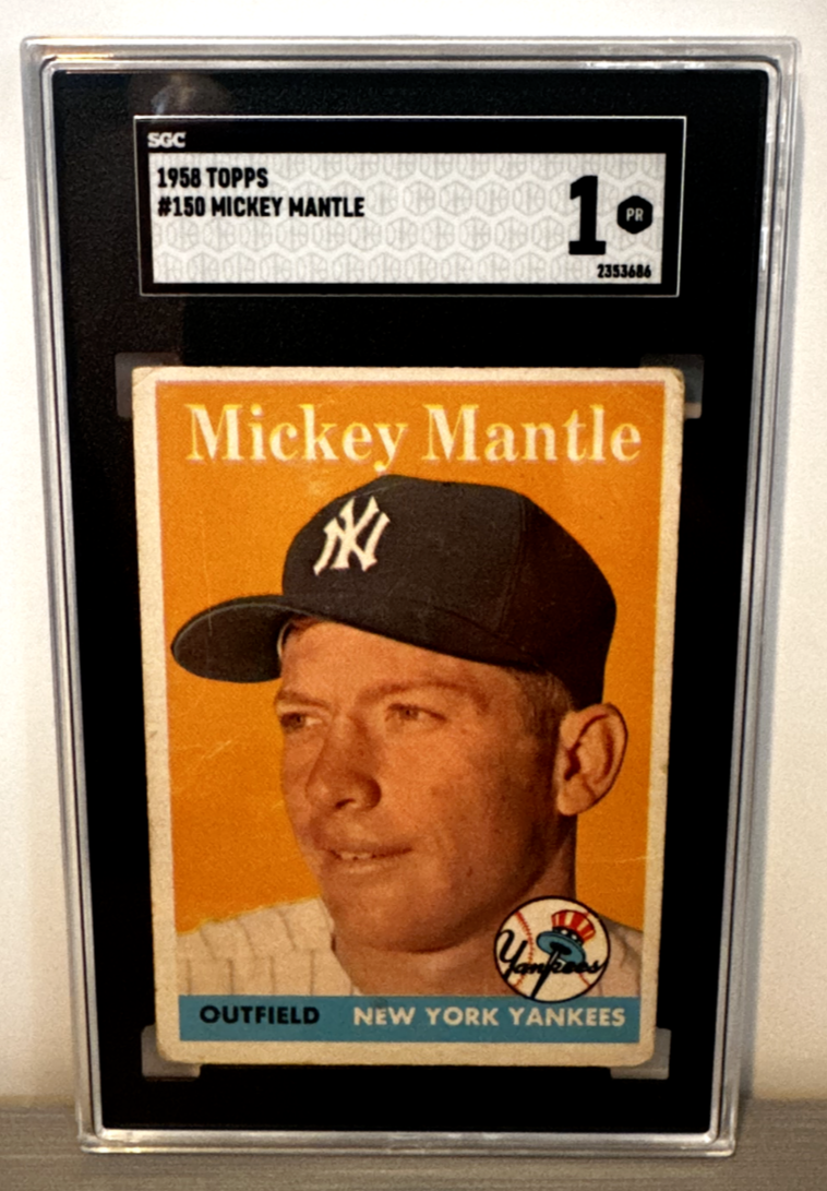 1958 Topps #150 Mickey Mantle New York Yankees HOF SGC 1 | eBay