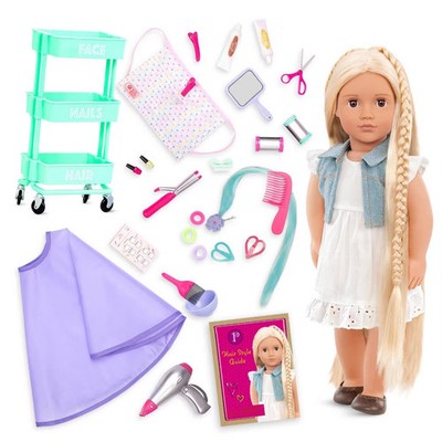 Our Generation Phoebe & Berry Nice Salon Bundle 18" Fashion Doll with ...
