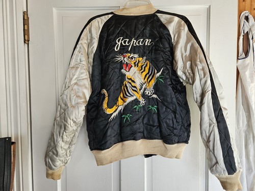 Vintage 1950's/60's Japan Souvenir Jacket Sukajan Tiger Dragon Eagle ...