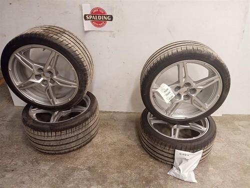 Front and rear 5 Spoke Painted Gloss Silver Wheels From 2022 CORVETTE ...
