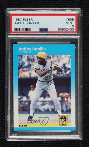 1987 Fleer Bobby Bonilla #605 PSA 9 MINT Rookie RC | eBay
