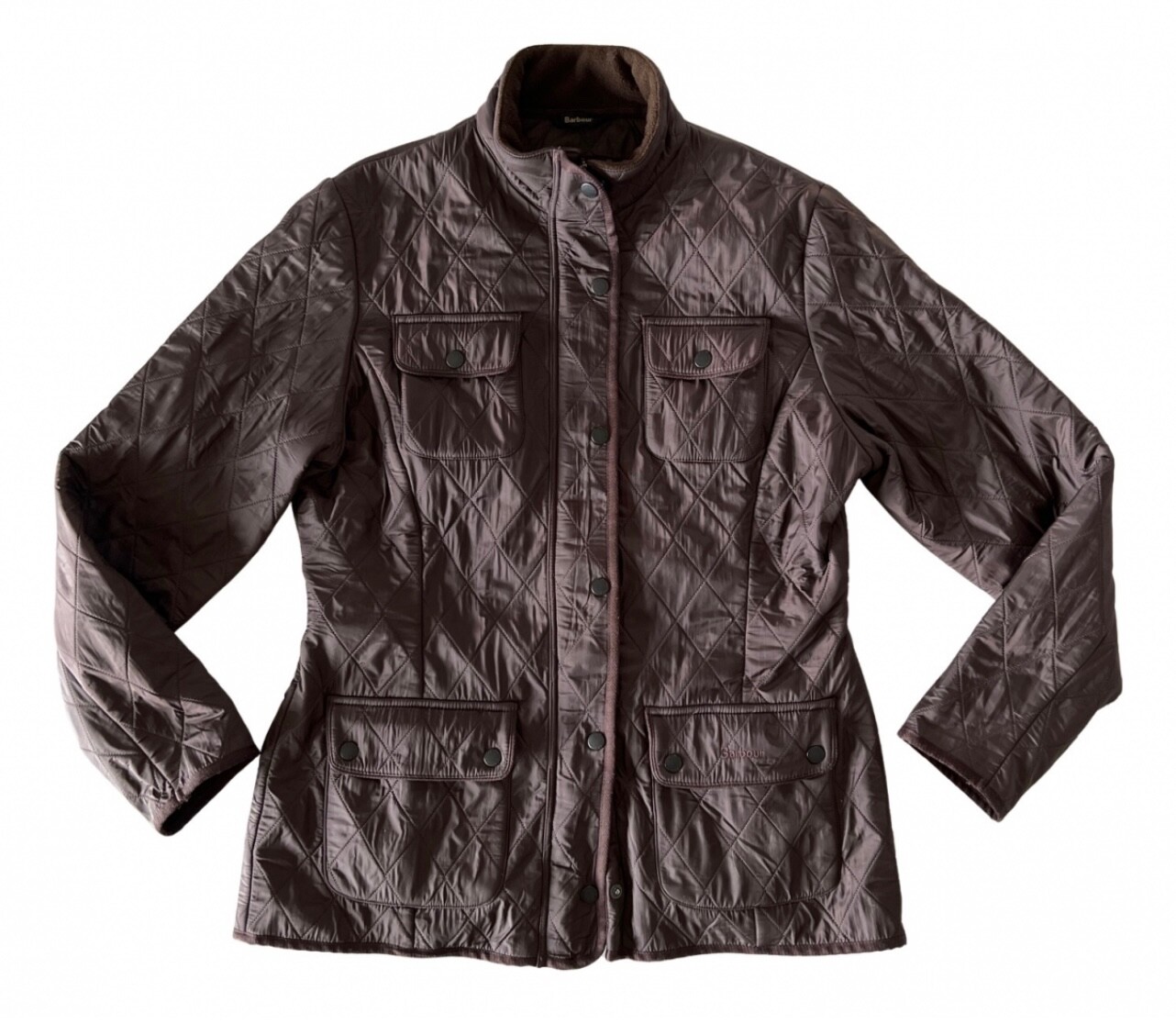 Barbour brown utility polarquilt jacket uk 14 - Gem