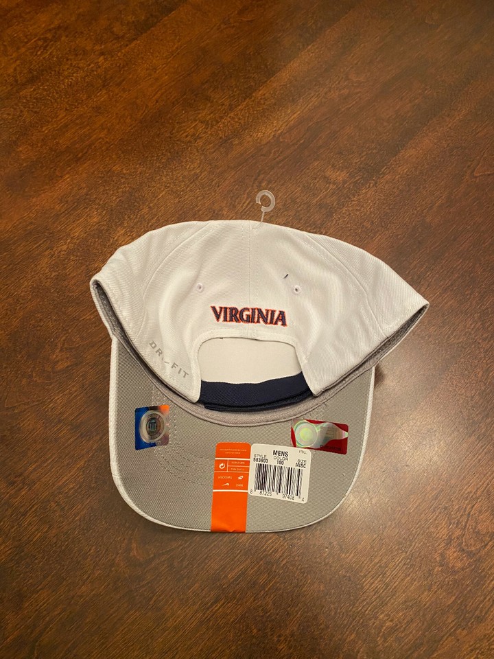 NWT University of Virginia UVA Cavaliers Nike V-Sabres White One Size ...