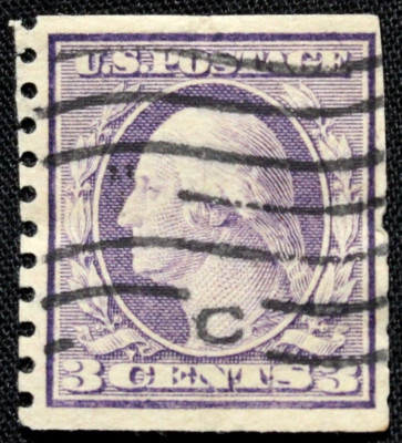 US Stamps Scott #493 ~ 1917 Washington violet, perf 10, Type I GR18 | eBay