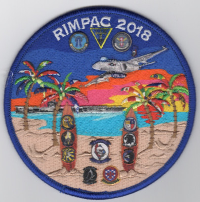 4" NAVY VFA-34 2018 RIMPAC CRUISE ROUND EMBROIDERED PATCH | eBay
