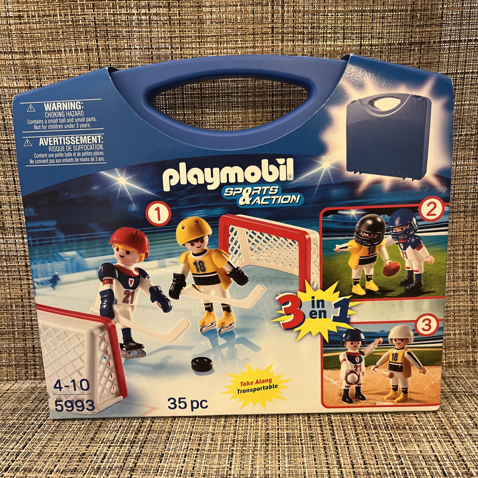 Playmobil 5993 ICE HOCKEY 3 IN 1 FOOTBALL BASEBALL NEW NIB RETIRED RARE ...