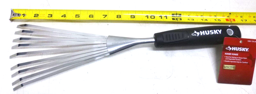 NEW HUSKY, Stainless Steel Hand Rake, Dbl. Injection Grip Handle ...