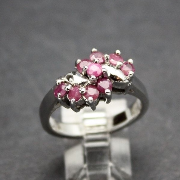 GENUINE RUBY RING set in .925 STERLING SILVER Size 8 FAST FREE SHIPPING ...