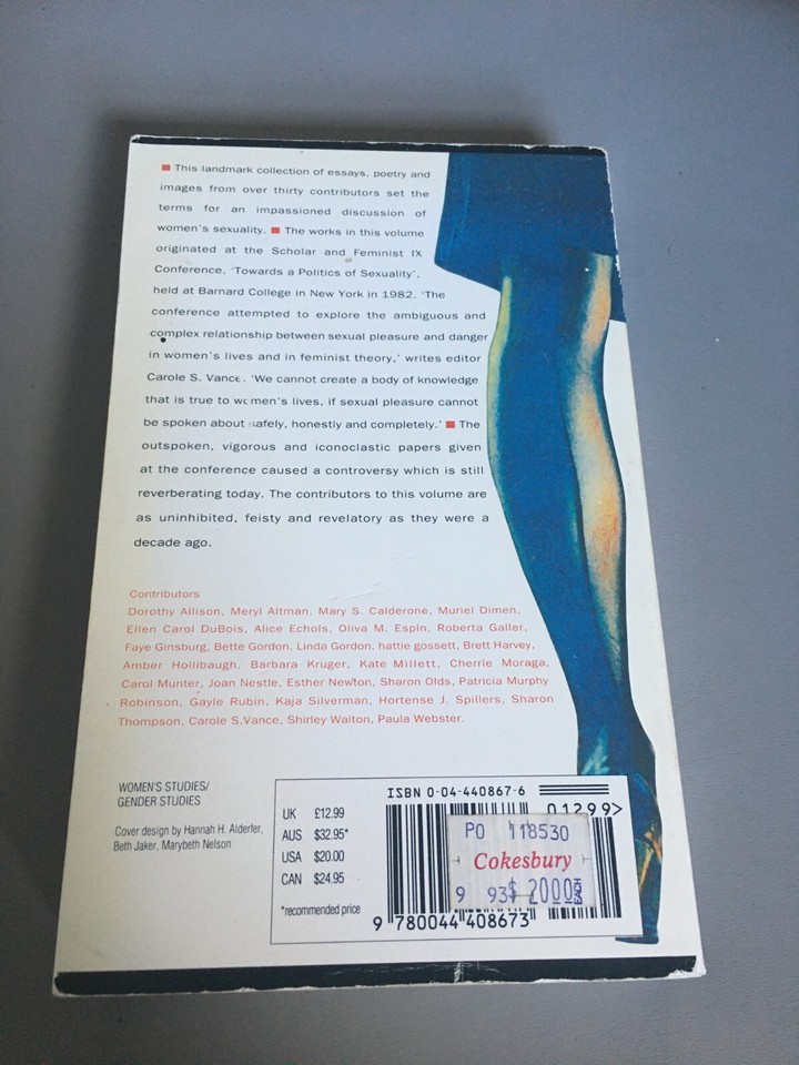 Pleasure and Danger: Exploring Female Sexuality Carole S. Vance Book ...