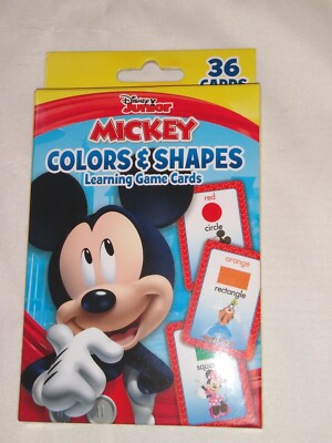 36 Mickey Colors And Shapes Learning Game Cards New | eBay