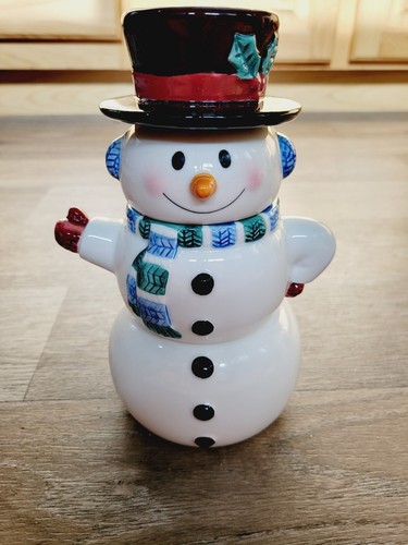 Hallmark 4 in 1 Stackable Christmas Snowman Sugar Creamer Salt & Pepper ...