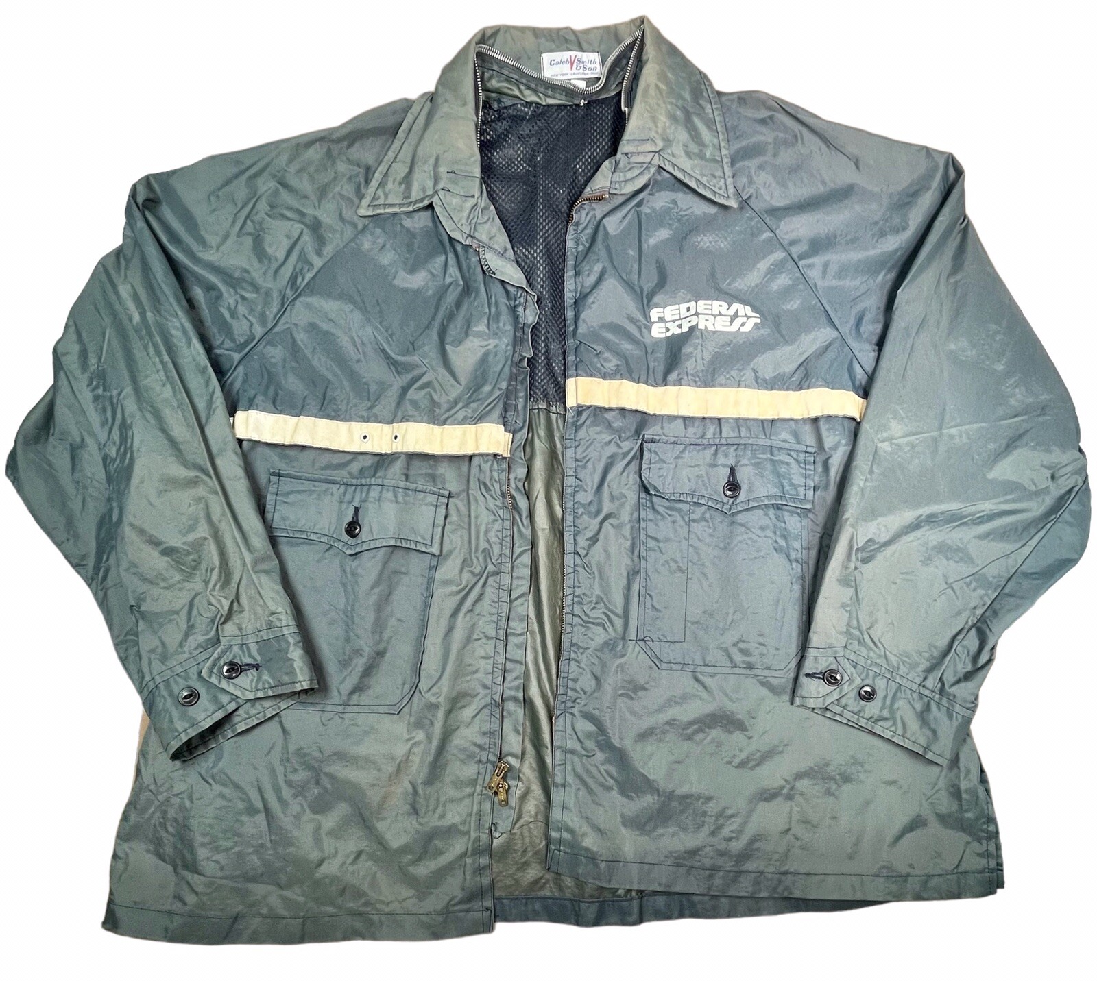 Vintage Federal Express Windbreaker Jacket 70s Caleb … - Gem