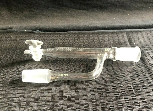 PYREX Barrett Trap Distilling Receiver 20ml 24/40 2mm Glass Stopcock ...