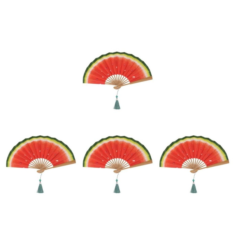 Hand-painted Watermelon Folding Fan Bamboo Decorative Collapsible | eBay UK