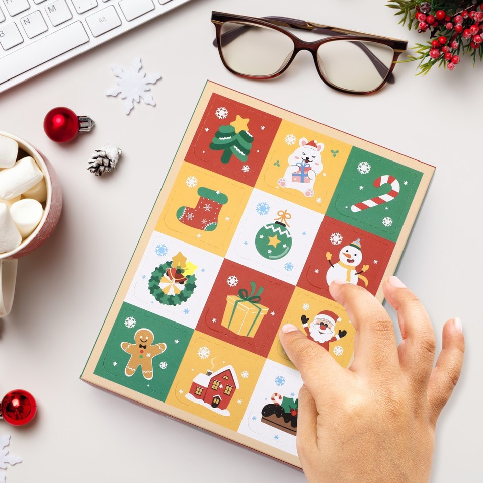 10pcs Empty Christmas Box Christmas 12-Gird Gift Packing Case Christmas ...