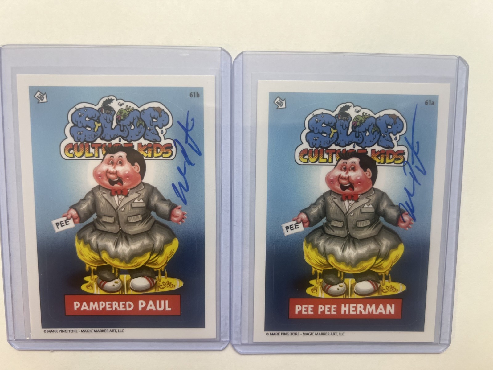 Slop Culture Kids Pampered Paul/Pee Pee Herman 2 Card Set Mark ...