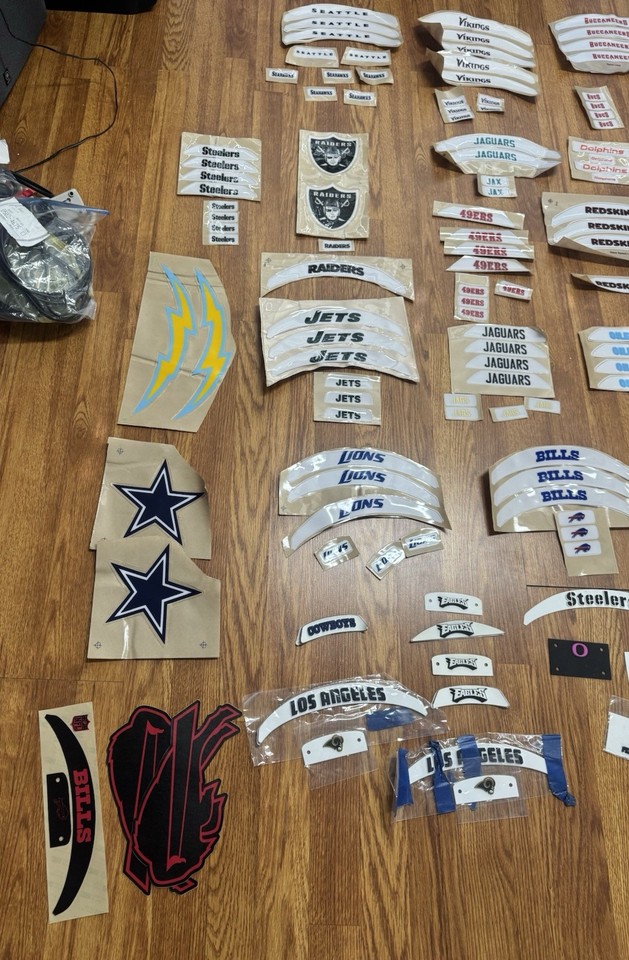 Lot of Football Helmet Decals - Assorted Full Size Decals | eBay