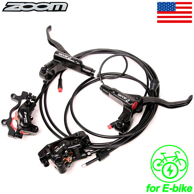 ZOOM HB-876E E-Bike Hydraulic Disc Brake 4-Piston Caliper w/Power-Off ...