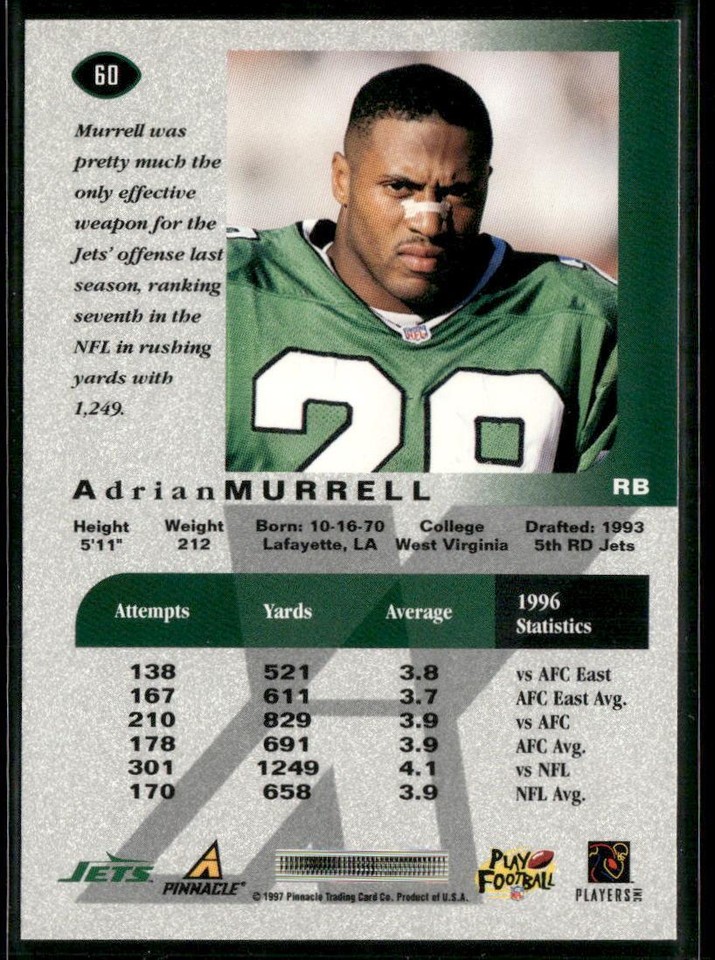 1997 Pinnacle X-Press #60 Adrian Murrell | eBay