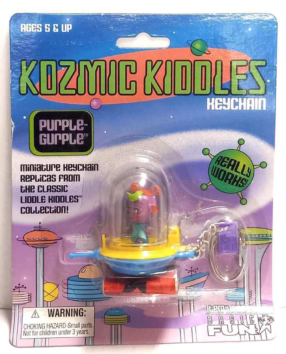 2001 Kozmic Kiddles Mattel Basic Fun Bluey Blooper Keychain 1968 Retro ...