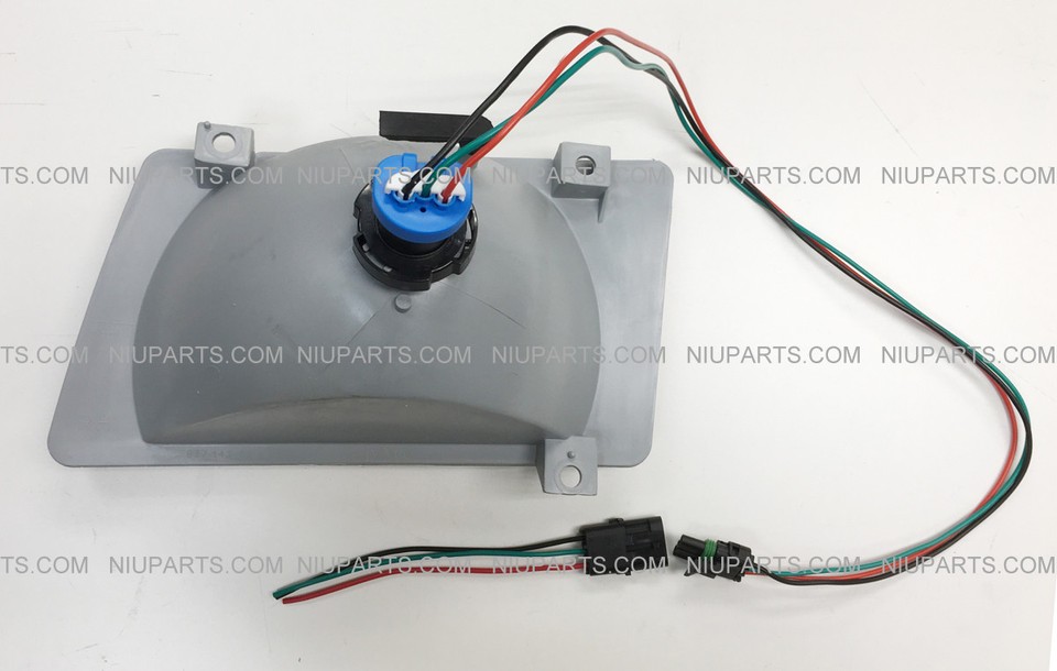 Headlight with Adjusters & Mounting Frame Metal RH (Fit: Peterbilt 377 ...