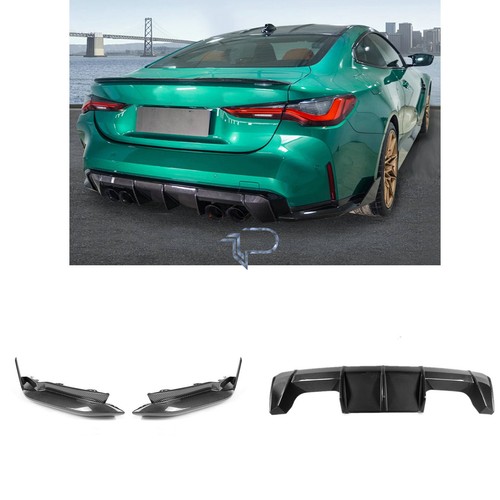3PCS Real Carbon Fiber Rear Bumper Diffuser Splitter For BMW G82 G83 M4 ...