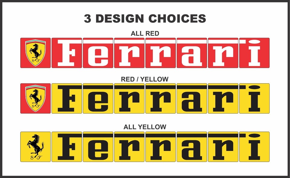 8-Foot (96 inches) Ferrari Racing Vintage Reproduction Tile Signs - BIG ...