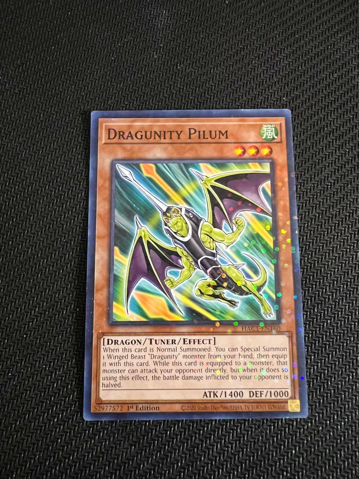 Dragunity Pilum (Duel Terminal) HAC1-EN160 Common YuGiOh | eBay